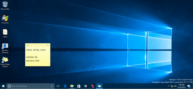 Create New Sticky Notes From Taskbar In Windows 10