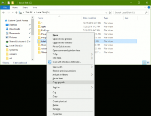 Get Copy Path Always Visible in Context Menu in Windows 10