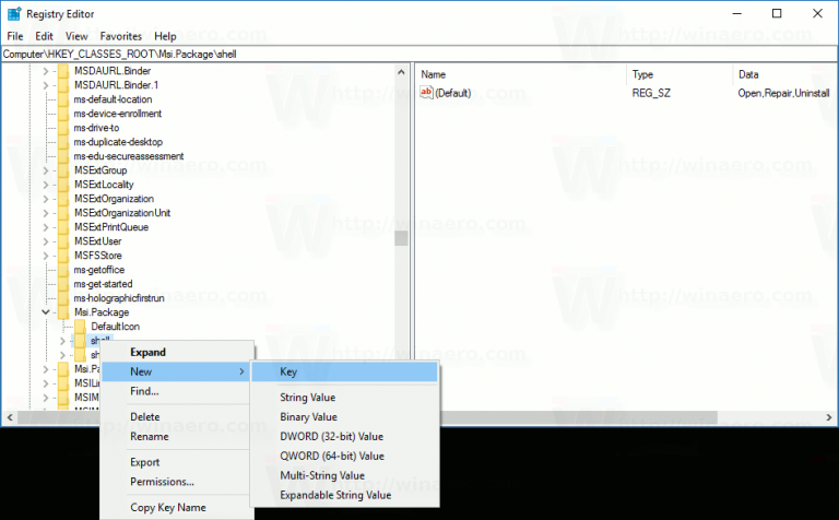 Add Extract Context Menu Command to MSI Files