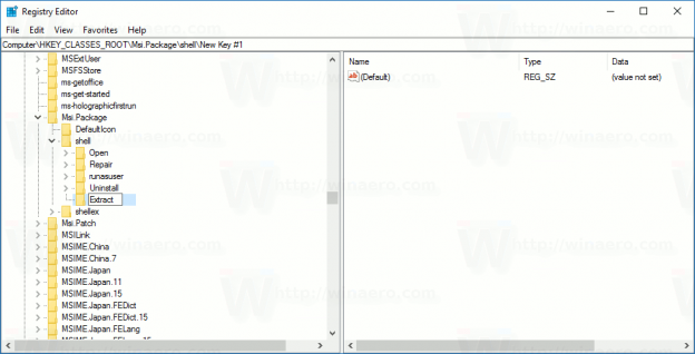Add Extract Context Menu Command To Msi Files