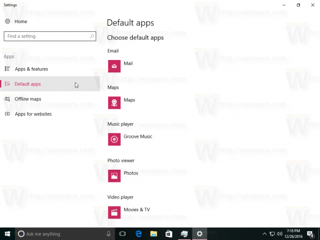 Manage Apps with Settings in Windows 10 Creators Update