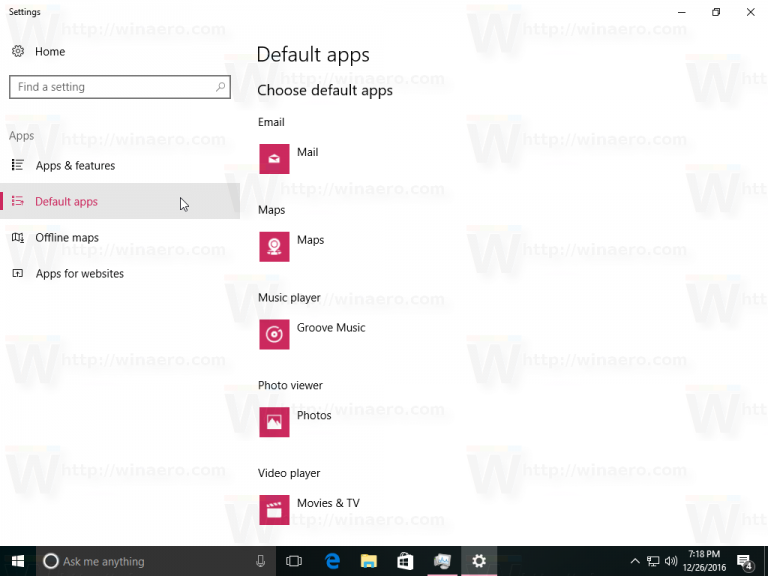 Manage Apps with Settings in Windows 10 Creators Update