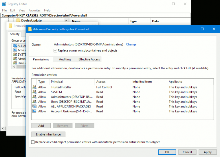 Remove Open Powershell Window Here From Context Menu In Windows 10