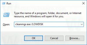 Disk Cleanup Cleanmgr Command Line Arguments in Windows 10