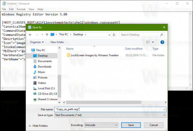 Get Copy Path Always Visible in Context Menu in Windows 10