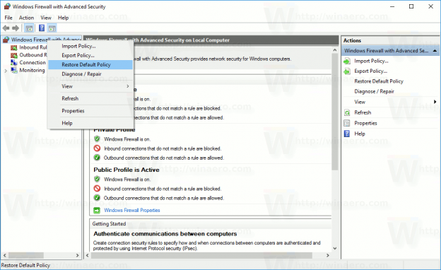How to Reset Windows Firewall in Windows 10