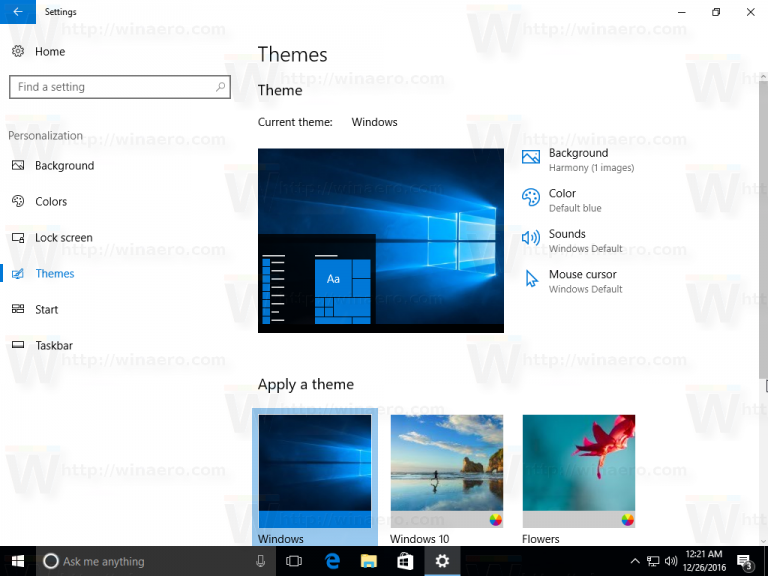 Windows 10 Got New Themes Section in Store
