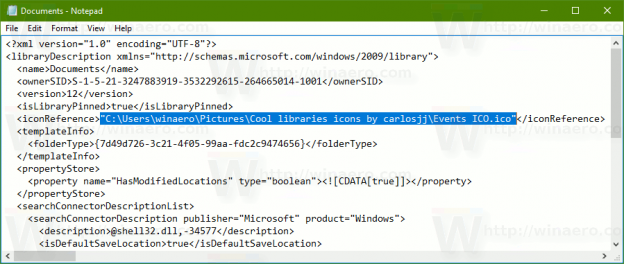 Change Icons of Default Libraries in Windows 10
