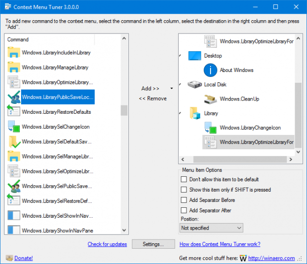 Add Set Save Location to Context Menu of Library in Windows 10