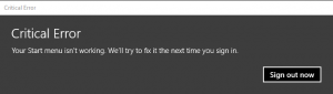 Fix Critical Error: Start Menu isn't working in Windows 10