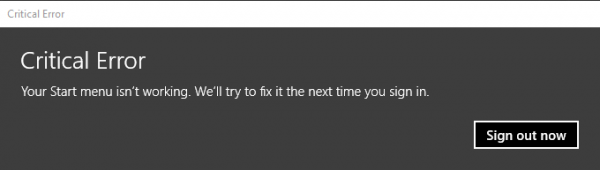 Fix Critical Error: Start Menu isn't working in Windows 10