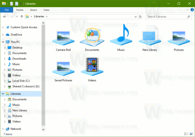 Change Icons of Default Libraries in Windows 10