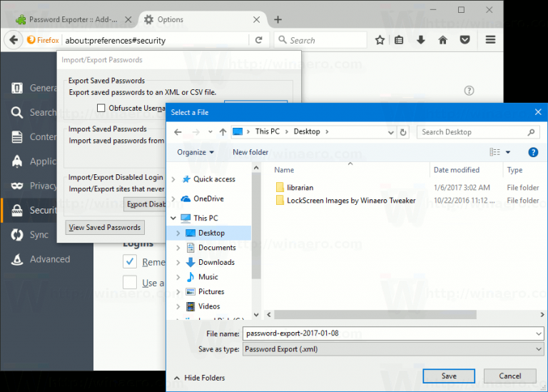 Export Saved Passwords in Firefox to a File Export Saved Passwords in Firefox to a File