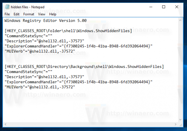 Toggle Hidden Items Context Menu In Windows 10 9225