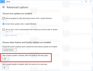 Delay Feature and Quality Updates in Windows 10 [How to]