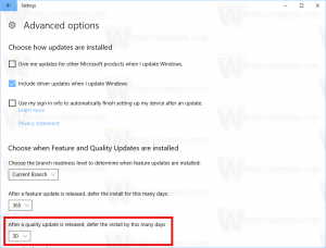 Delay Feature and Quality Updates in Windows 10 [How to]