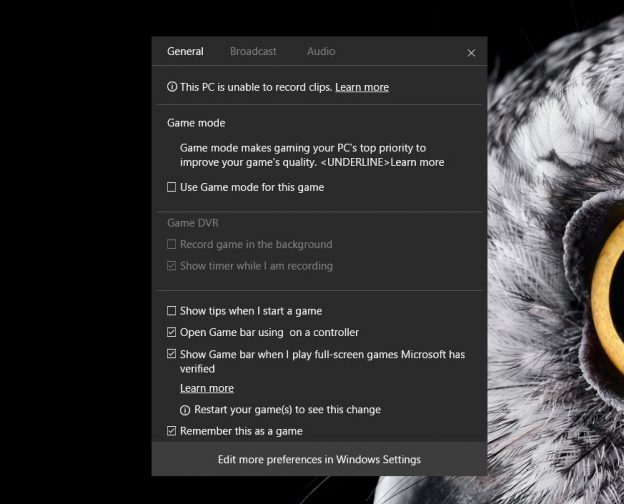Game Mode Options are Spotted in Windows 10 build 15007