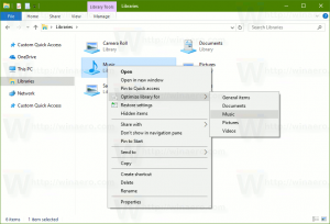 Add Optimize Library For to Context Menu in Windows 10