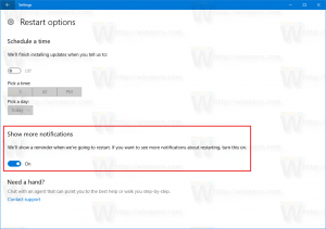 Enable Update Restart Notifications in Windows 10