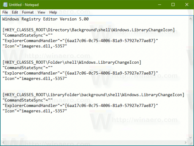 Add Change Icon to Library Context Menu in Windows 10