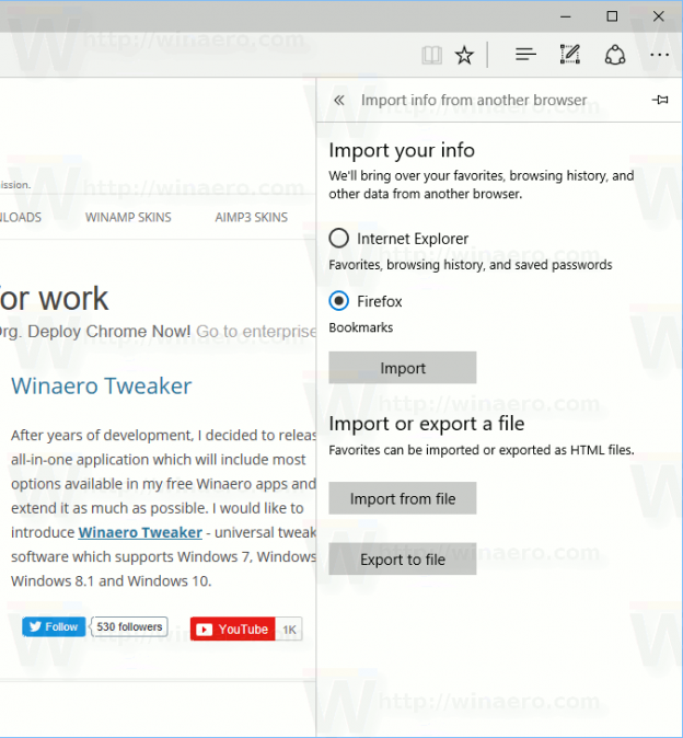 Import History, Bookmarks and Saved Passwords to Microsoft Edge Import History, Bookmarks and Saved Passwords to Microsoft Edge