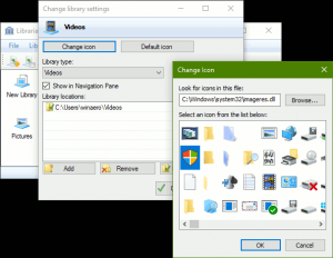 Change Icons of Default Libraries in Windows 10