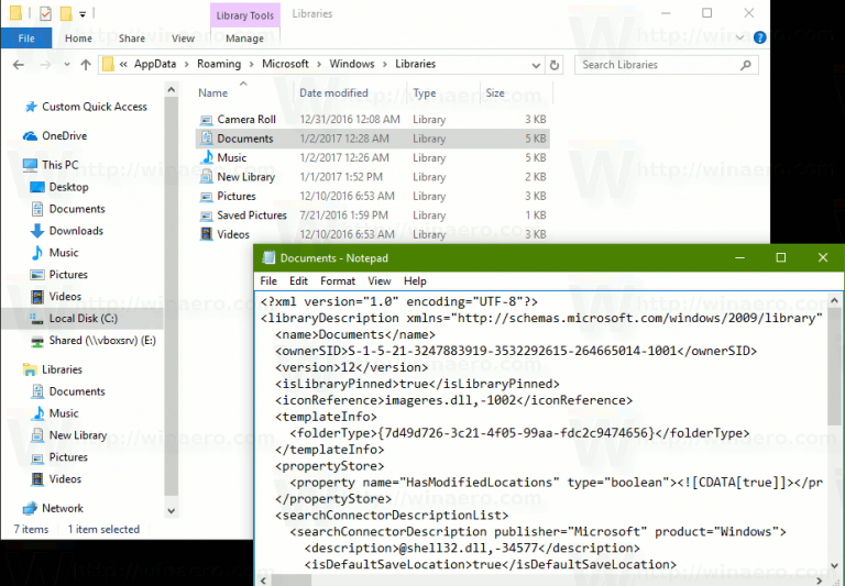 Change Icons of Default Libraries in Windows 10