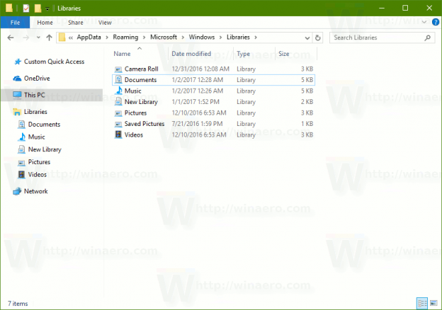 Change Icons of Default Libraries in Windows 10