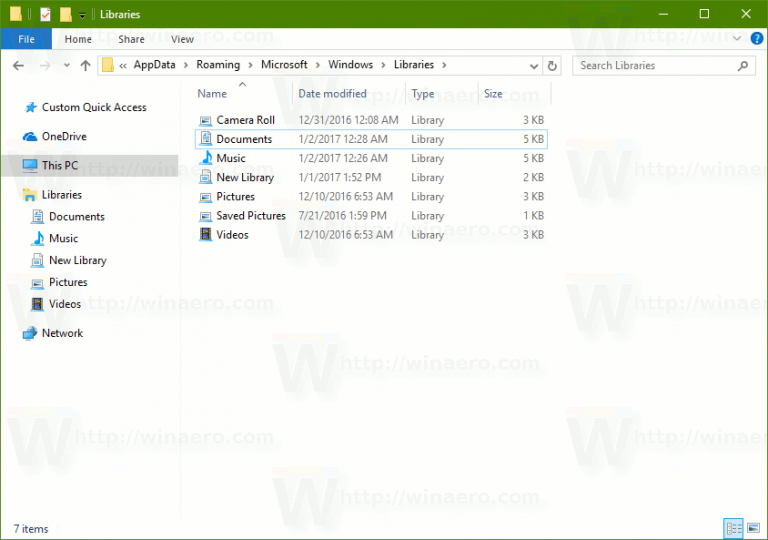 Change Icons of Default Libraries in Windows 10