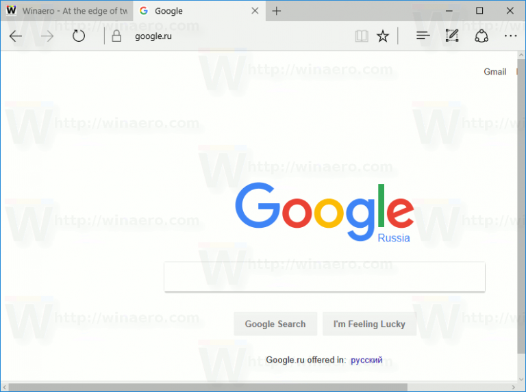 Set Google as Default Search in Microsoft Edge