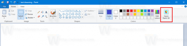 Classic Paint got integration with Paint 3D