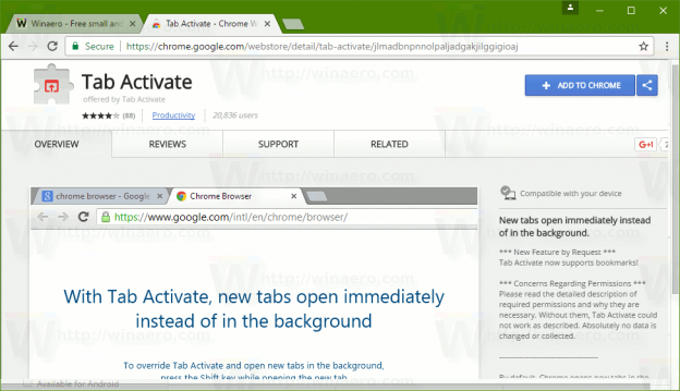Automatically Make Background Tab Active in Google Chrome