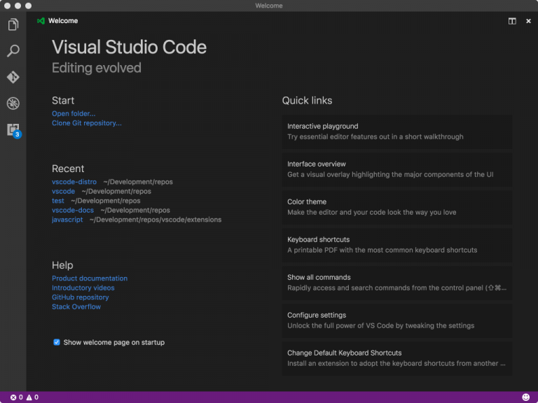 Visual Studio Code 1.9 released, introduces a new home page and more