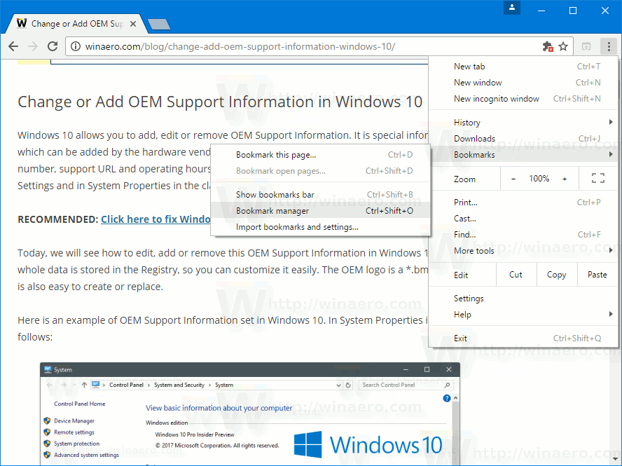 Export Google Chrome Bookmarks To An HTML File