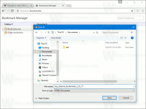 Export Google Chrome Bookmarks to an HTML File