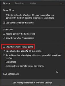 How To Disable Game Bar Tips in Windows 10