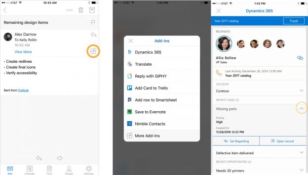Microsoft Outlook now supports add-ins on mobile devices