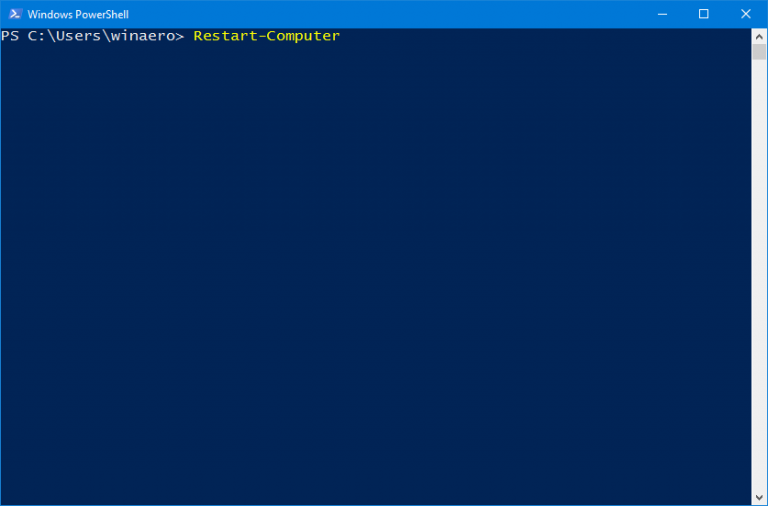 How To Restart Computer With Powershell