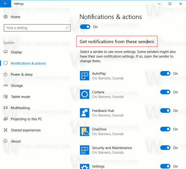 How to Disable Action Center Notifications in Windows 10