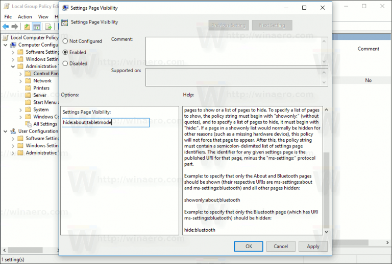 How To Hide Settings Pages in Windows 10 How To Hide Settings Pages in Windows 10