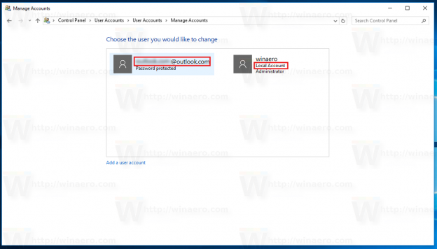 Find If You Use Local Account or Microsoft Account in Windows 10