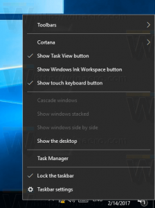 Disable Taskbar Search Box in Windows 10 Creators Update