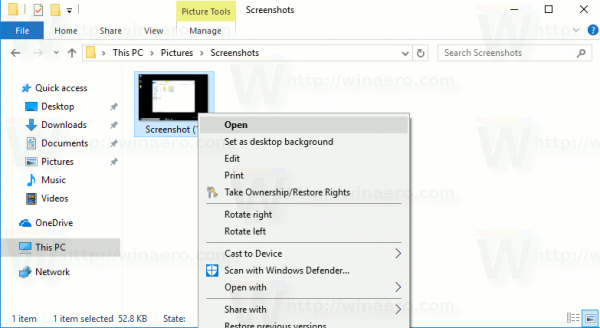 Remove Edit With Paint 3D From Context Menu in Windows 10