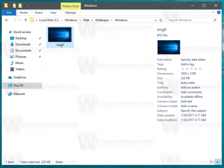 Where are Windows 10 Default Wallpapers Stored