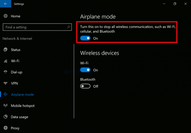 How To Enable Airplane Mode In Windows 10