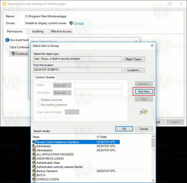 How to Open WindowsApps Folder in Windows 10