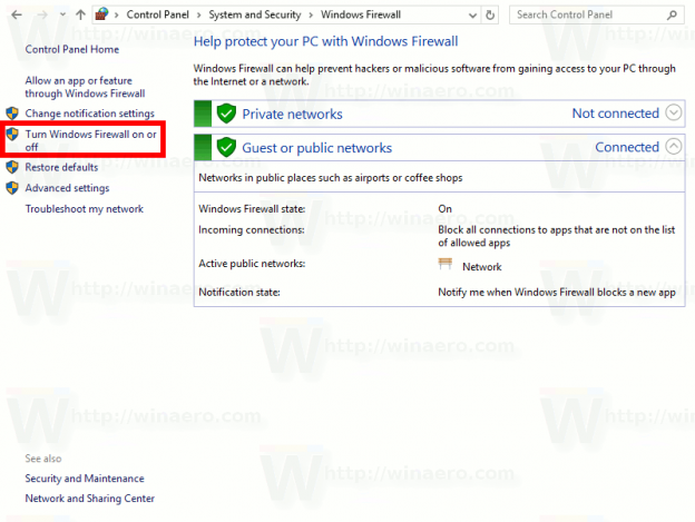 How To Disable Windows Firewall in Windows 10