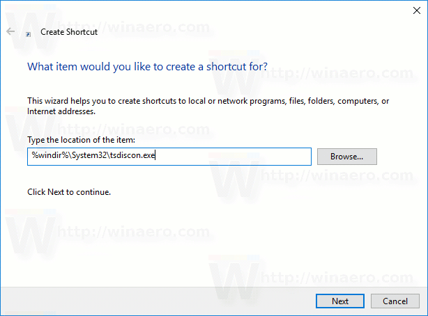 Create a Switch User Shortcut in Windows 10