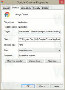 Disable Tab Throttling in Google Chrome
