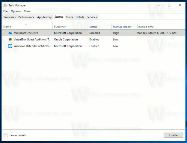 Get more details about Startup in Windows Task Manager